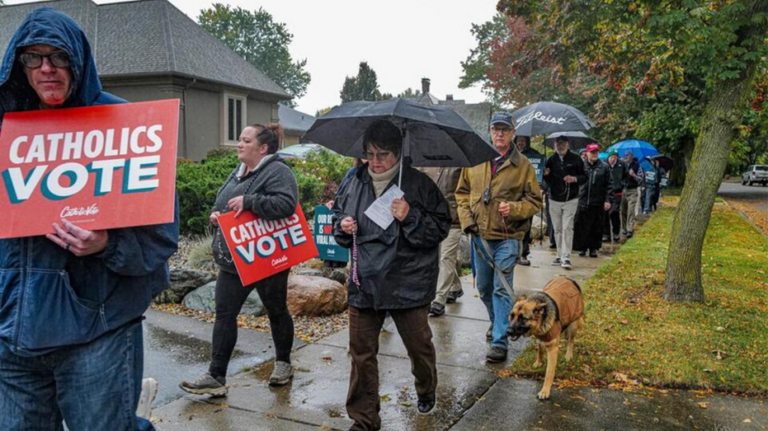 Catholics hold 'Rosary Rally' outside Gretchen Whitmer’s house after ...
