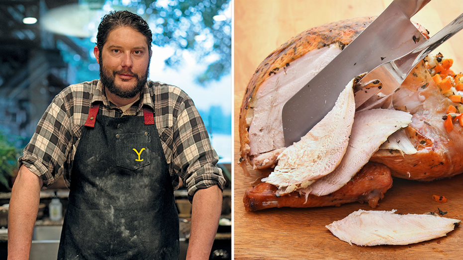 'Yellowstone' star and chef reveals Thanksgiving turkey carving tips, common bird-cooking ...