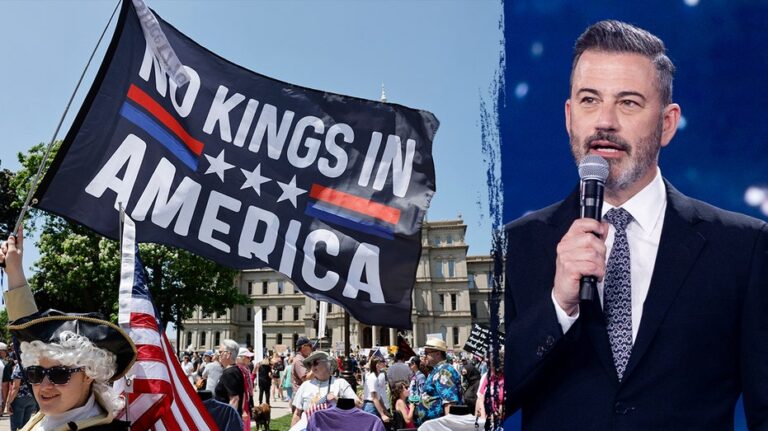 Jimmy Kimmel attends anti-Trump 'No Kings' protest amid nationwide ...
