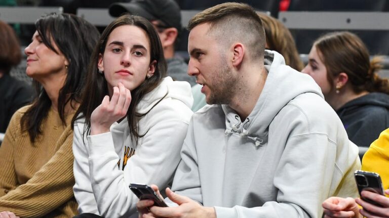 Caitlin Clark and boyfriend raise eyebrows with kiss at WNBA All-Star ...