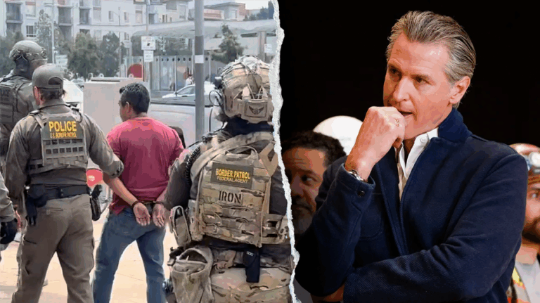 WATCH: US Border Patrol agents make arrest outside Gavin Newsom anti ...