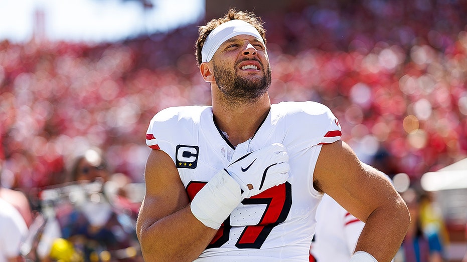 49ers lose star Nick Bosa for remainder of 2025 season with torn ACL ...