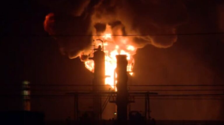 Fire at Chevron refinery sends massive flames shooting into Southern ...